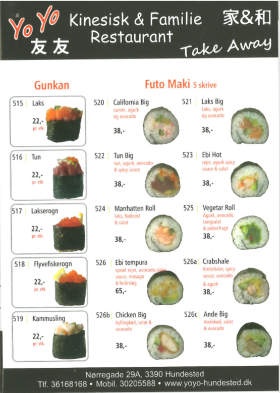 Yo-Yo Sushi Side 1